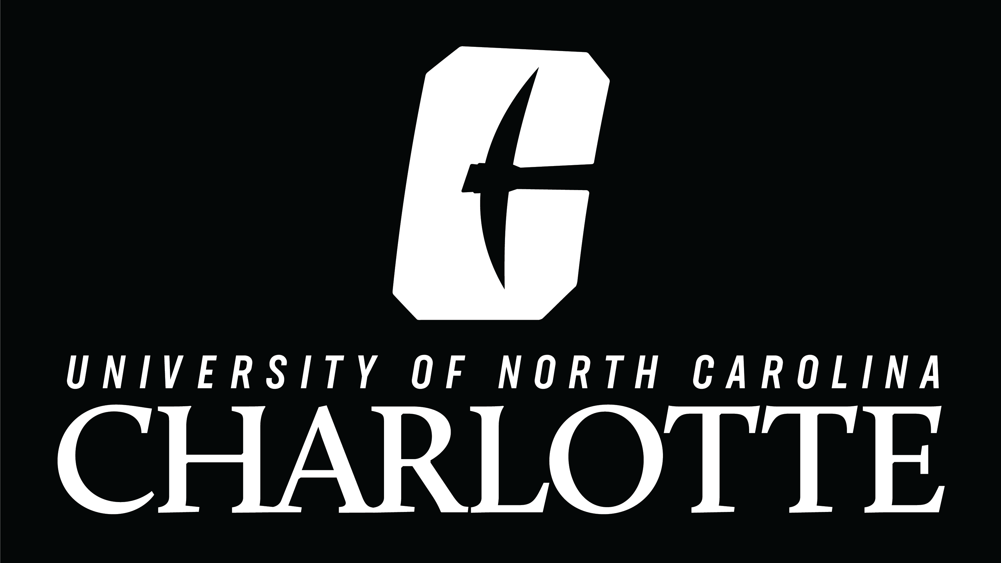 UNC Charlotte Primary Logo White - PNG - University Communications